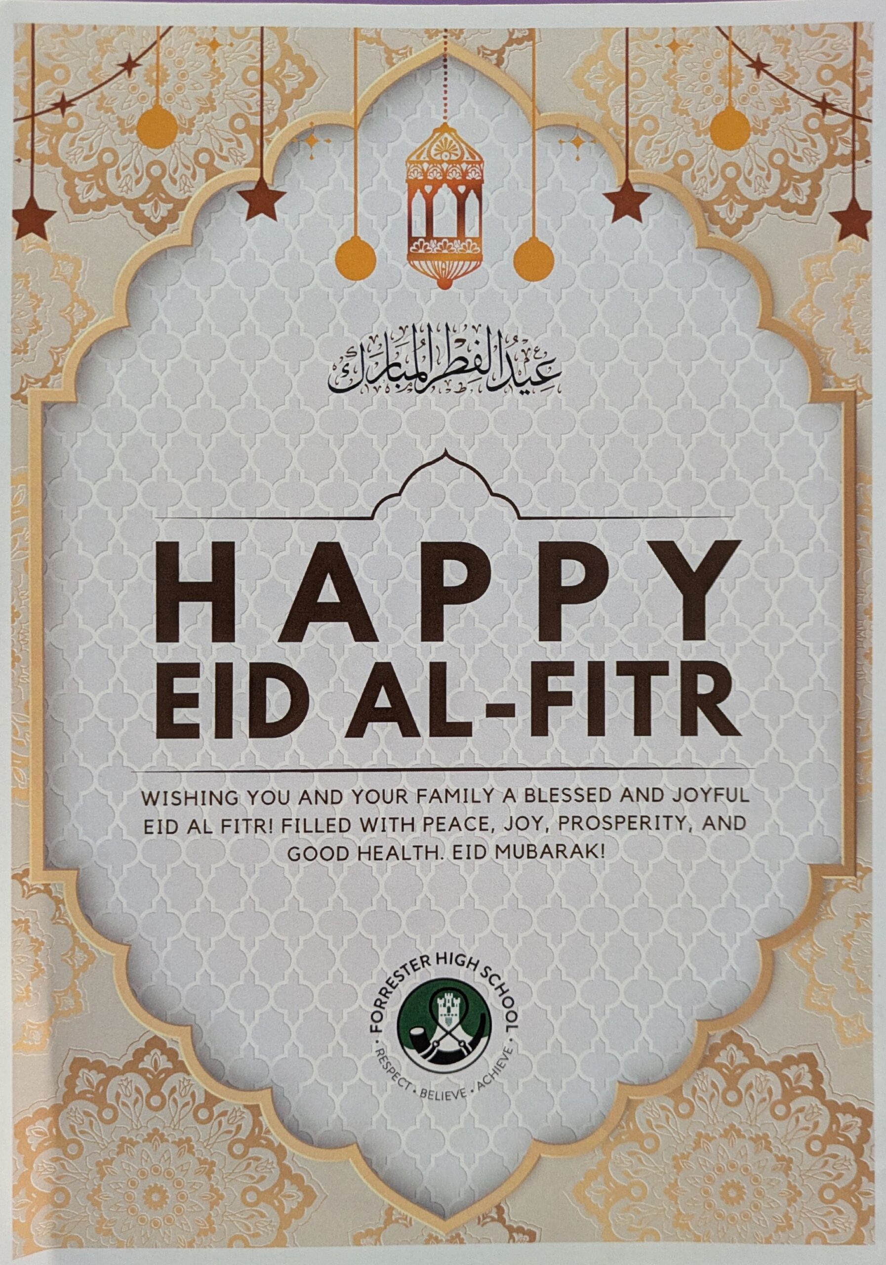 Happy EID AL-FITR - Forrester High School
